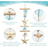 "SINKOO Nautical Wall Decor, Sea Glass Wooden Art with Starfish and ...