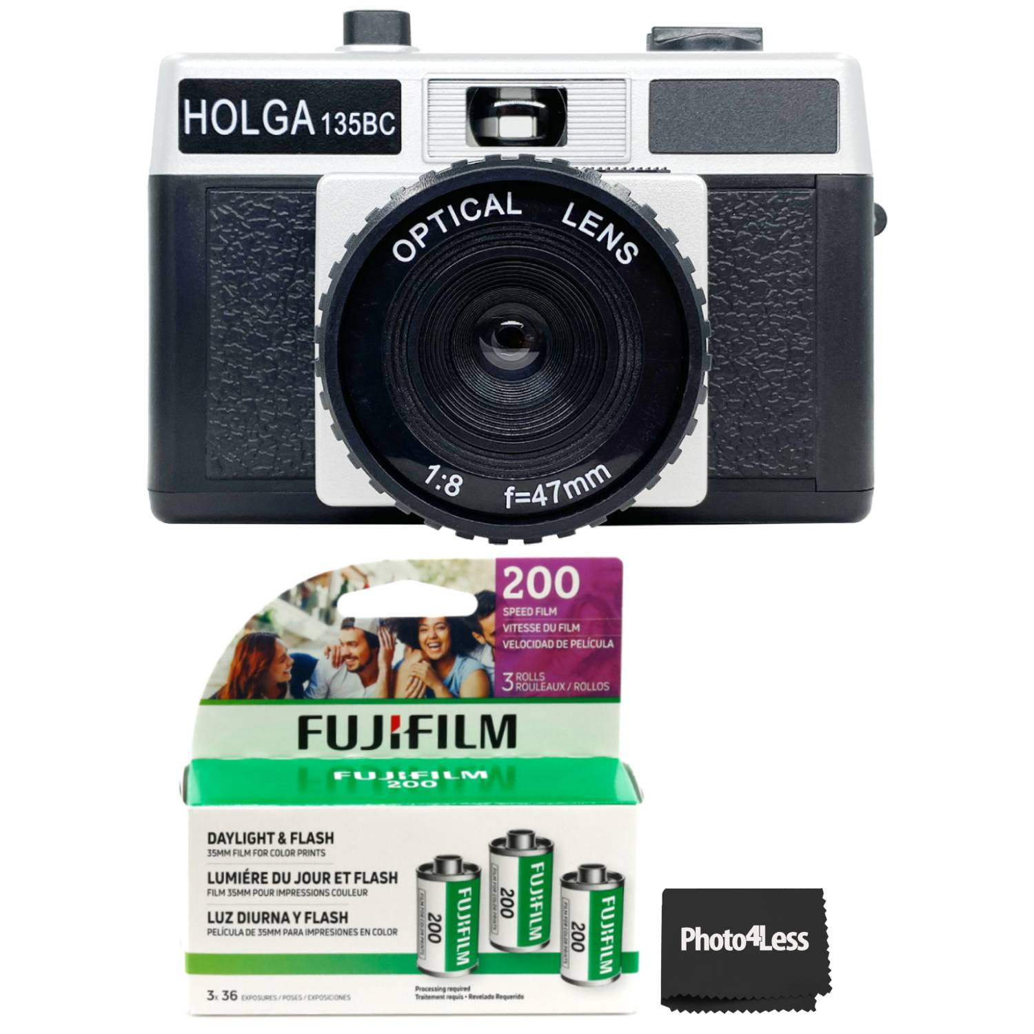 Holga 135BC 35mm Bent Corners Film Camera - Silver/Black + 35mm 200 ...