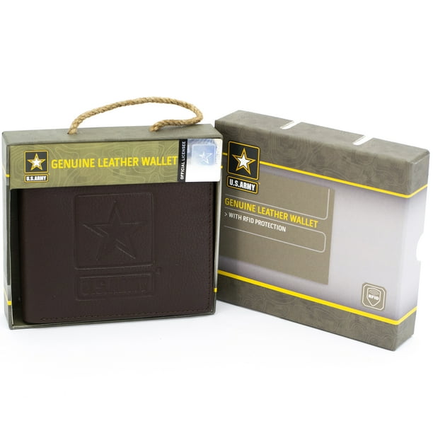 U.S. Army - US Army Embossed Logo Genuine RFID Protection Leather ...