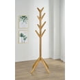 Margaret Solid Wood Coat Rack Clothing Hanger Natural Oak - Walmart.com