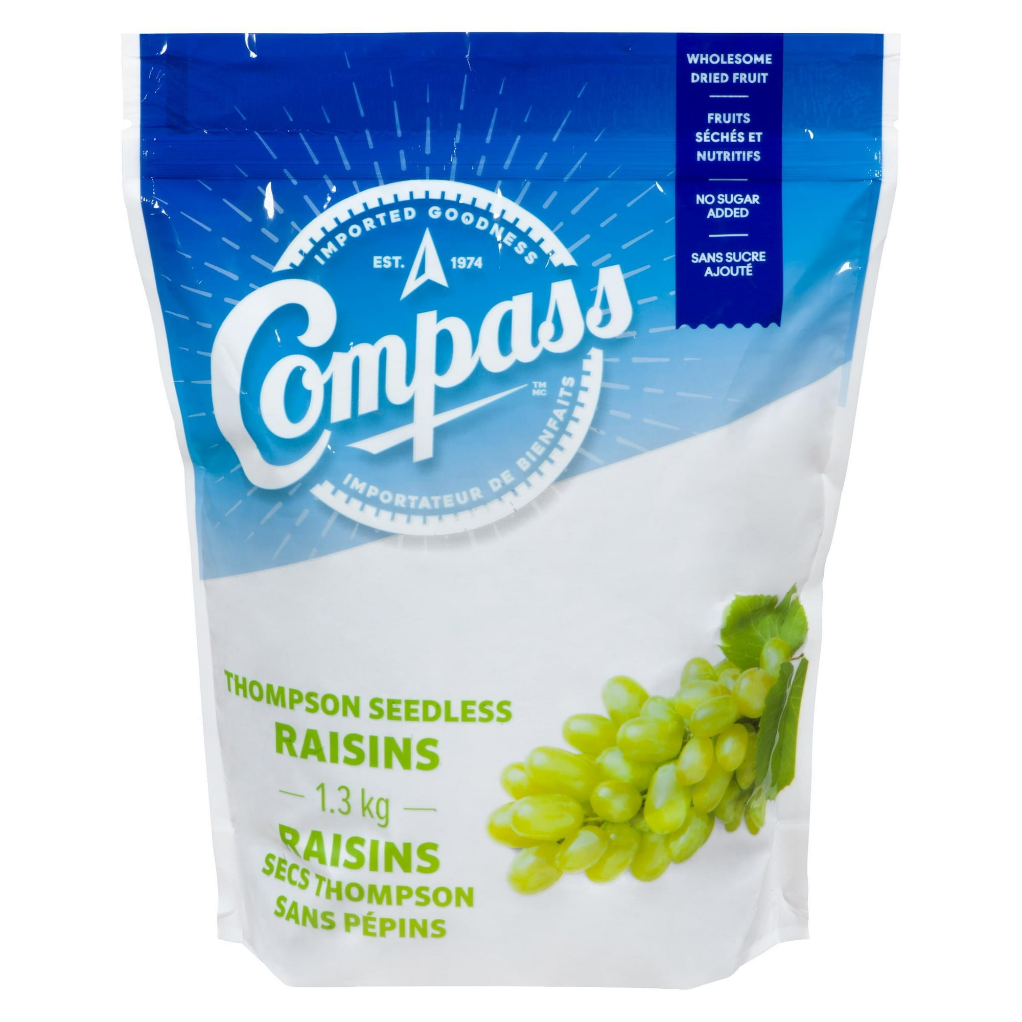 Click here for Compass Thompson Raisins 1.3 Kg prices