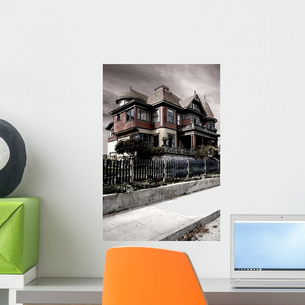 Haunted House Wall Mural by Wallmonkeys Peel and Stick Graphic (18 in H ...