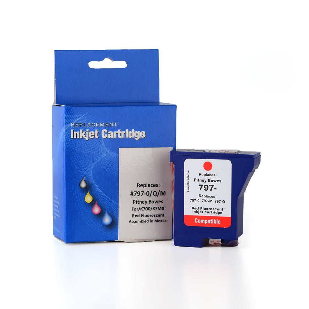 Pitney Bowes 797-0, 797-M, 797-Q New Compatible Red Fluorescent Ink ...