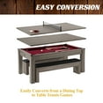 6 ft 3 in 1 Pool Table with Table Tennis and Dining Table Conversion ...