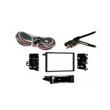 Crux DKGM-48D Radio Replacement with Steering Wheel Control Retention and Double DIN Dash Kit ...