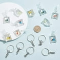 1box DIY 3D Bag Keychain Making Kits Including Iron Split Key Rings ...