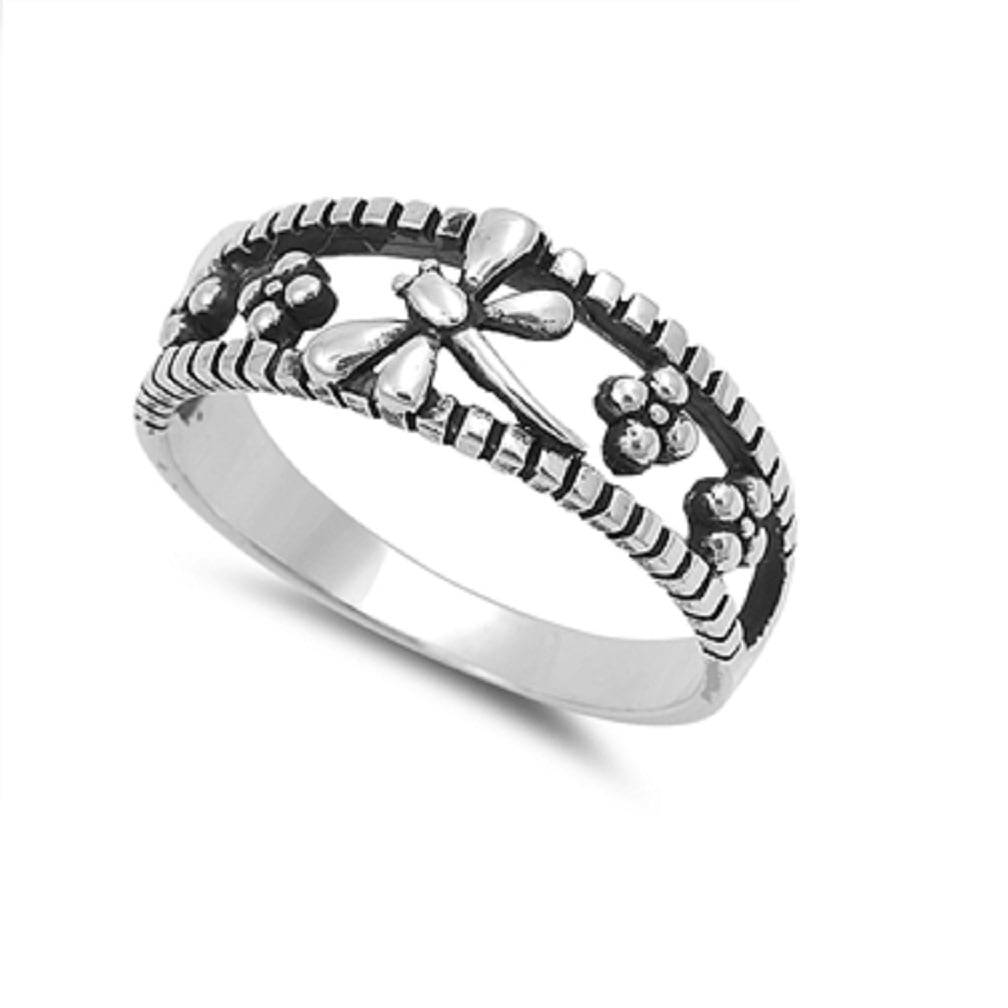 925 Sterling Silver Dragonfly of Eva Ring Size 4 - Walmart.com