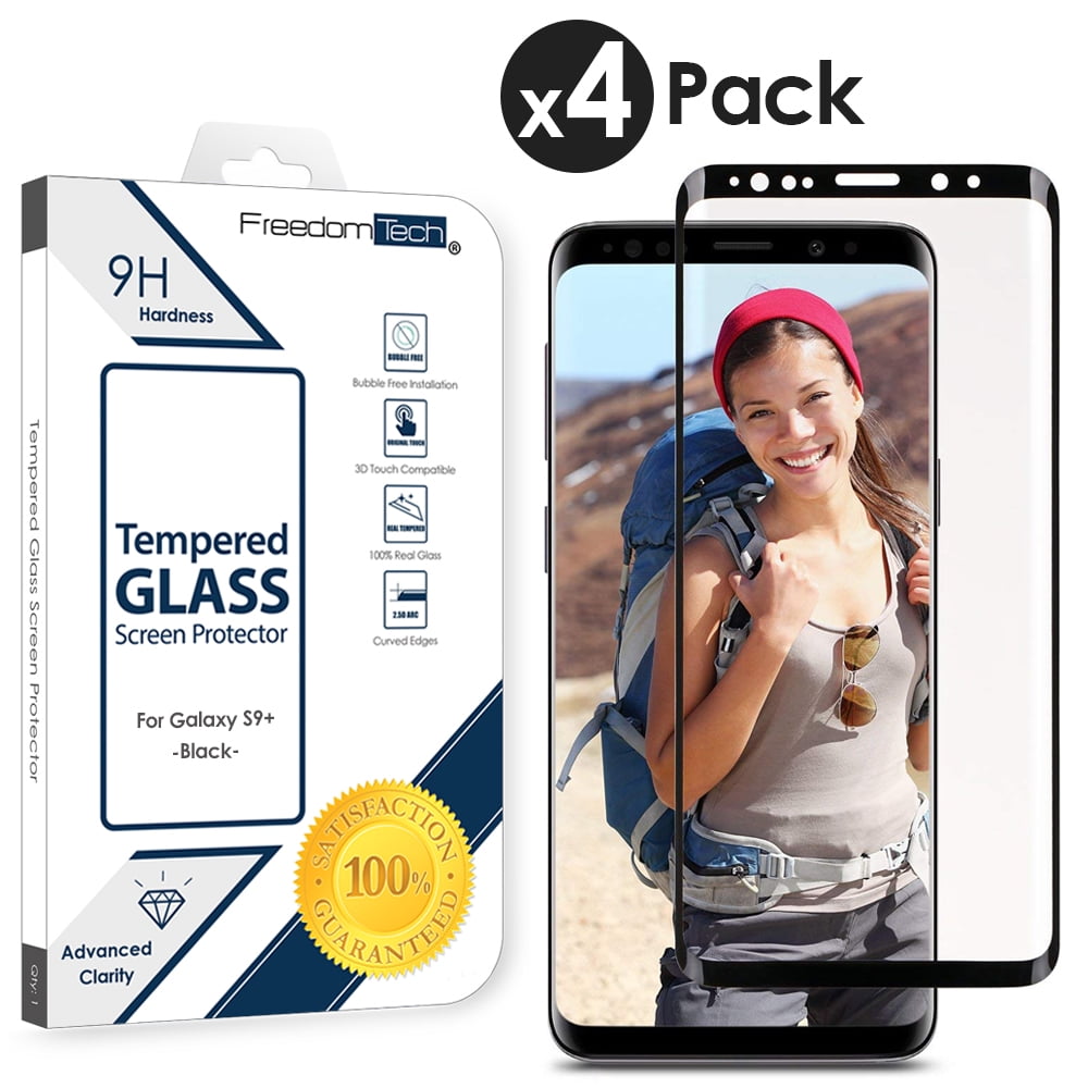 4x Samsung Galaxy S9 Plus Screen Protector Glass Film Full Cover 3d