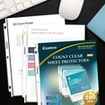 Comix Top-Loading 200-Pack Clear Sheet Protectors for 3-Ring Binders ...