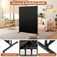 2 Panel Room Divider, 5FTX6FT Compact Privacy Screen with Thick Fabric ...