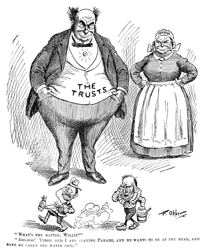 Mckinley Cartoon, 1900. /Nfrom The Cartoon Series 'Willie And His Papa ...