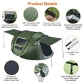TeqHome 5-8 Person Waterproof Instant Tents for Camping 4 Mosquito Net Windows Lightweight Pop ...