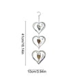 Hanging Wind Spinner – 3 Tier Heart Shape Stainless Steel Silent Wind ...