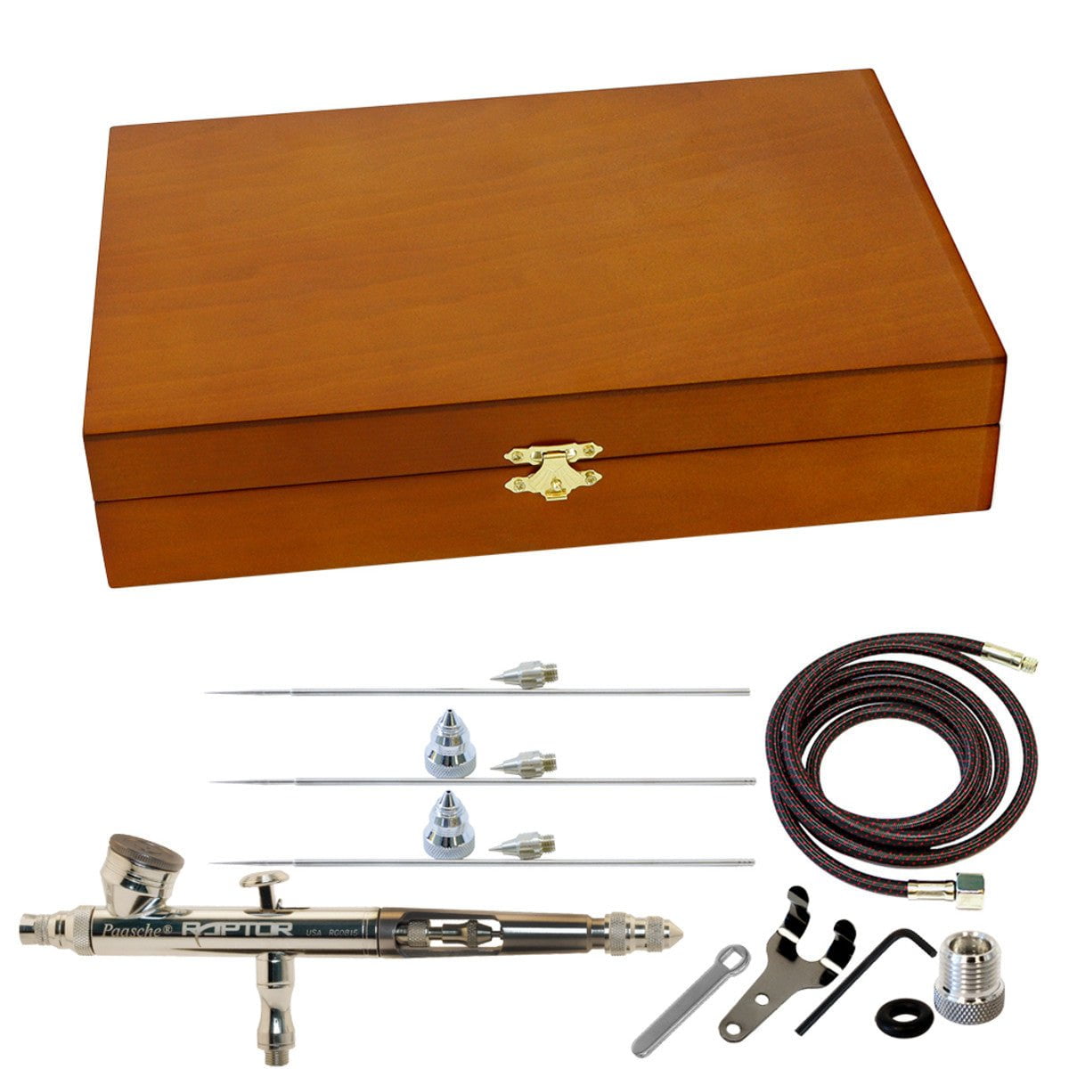 Paasche Airbrush RG-4WC RG Airbrush in Wood Case with 4 Head Sizes ...