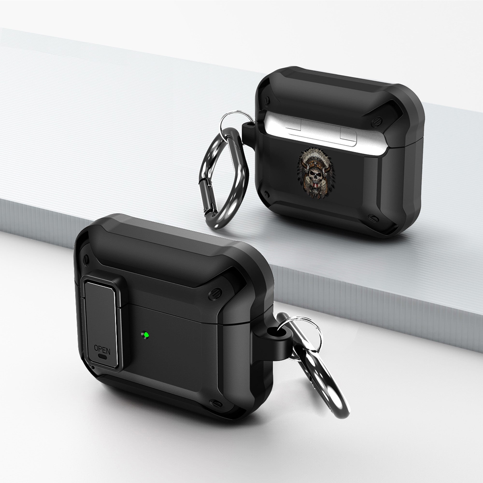 Duo Shield Secure Lock Designed For AirPods 3rd Gen With Hook, Black ...