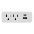 STANLEY 2-AC Outlet 2-USB Port PlugMax Wall Tap Adapter and USB Charger ...