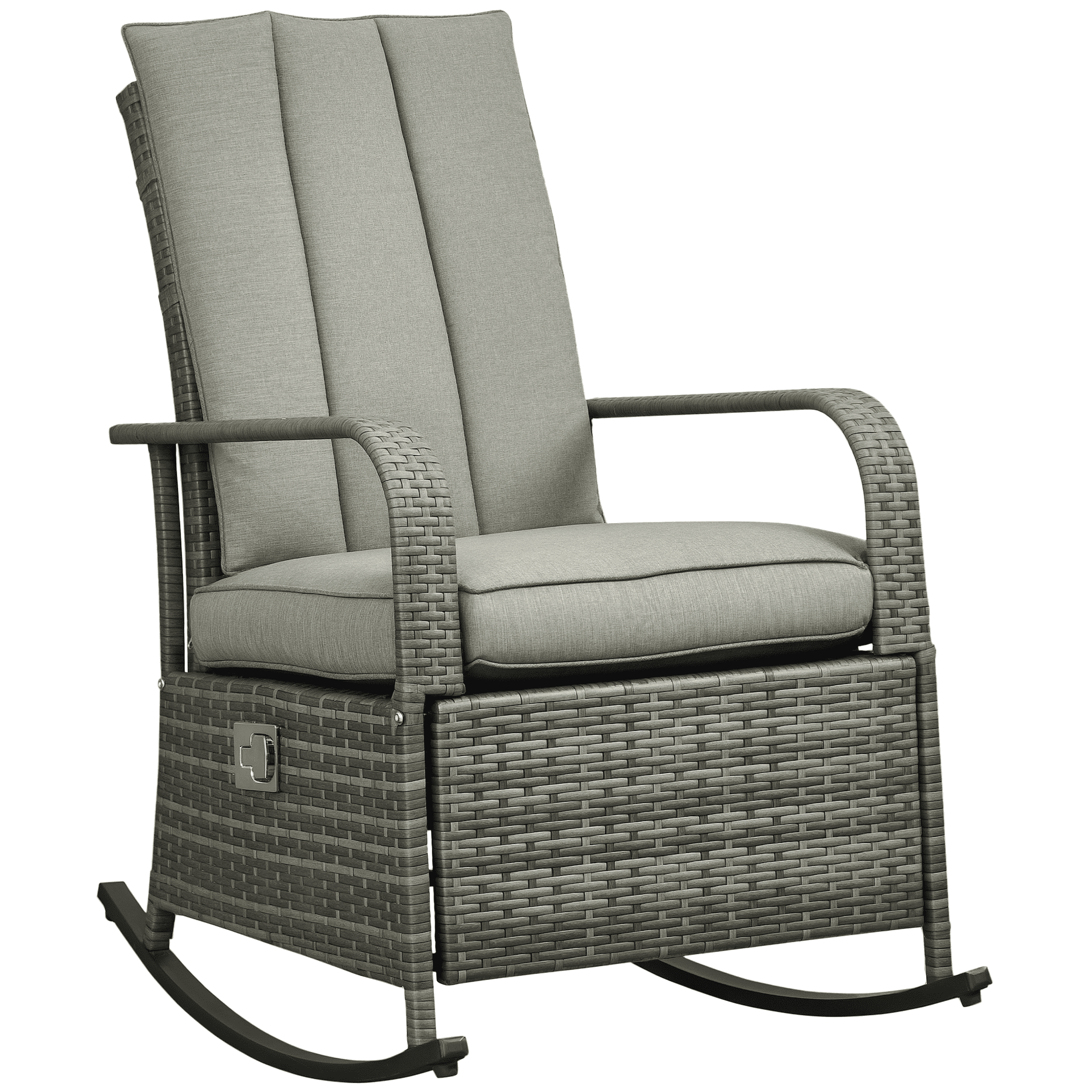 Click here for Outsunny Wicker Rocking Chair With Soft Cushion Ad... prices