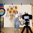 10x8ft Photo Backdrop, Yellow Sunflowers Soft Polyester Backdrop ...