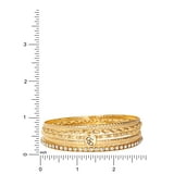 Jessica Simpson Women's Rhinestone Bangle Bracelet Set, 5-Piece ...