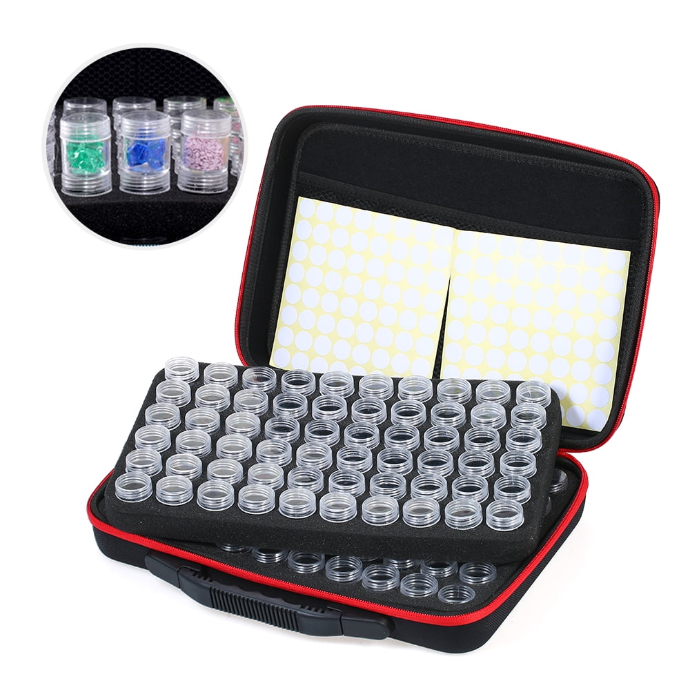 Suzicca EVA Diamond Storage Box with 120 Clear Bottles for Painting ...
