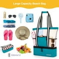 Alameda Mesh Tote Beach Bag, Insulated Cooler, Zipper, High Capacity ...