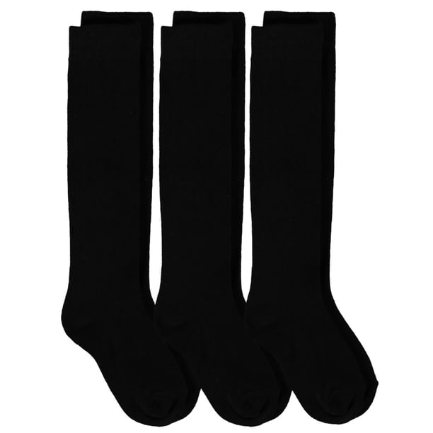 Piccolo Hosiery Girls School Uniform Knee-High Sock, Pack of Three ...