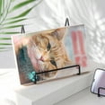 Black Metal Display Stand, Square Plate Holder for Pictures, Decorative ...