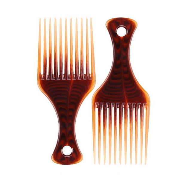 2 Piece Afro Comb Anti-Static Afro Hair Brush Afro Comb Wide Teeth for ...