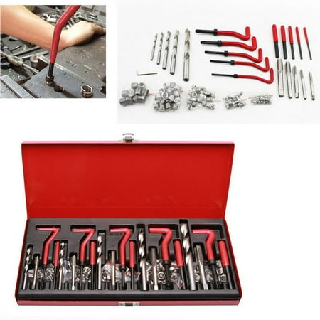 131 PCS M6 Thread Repair Kit Insert Coil Helix HSS Auto Drill Bit ...