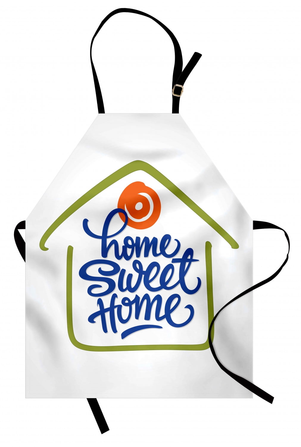 Home Sweet Home Apron Hand Drawn House Outline with a Orange Dot and ...
