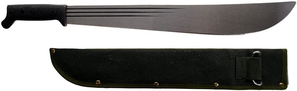 Heavy Duty Straight Edge 18 Inch Machete with Grip Handle and Sheath ...