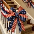 1 Rolls Patriotic Wired Ribbon 5 Yard,4th Of July Red White Stripe ...