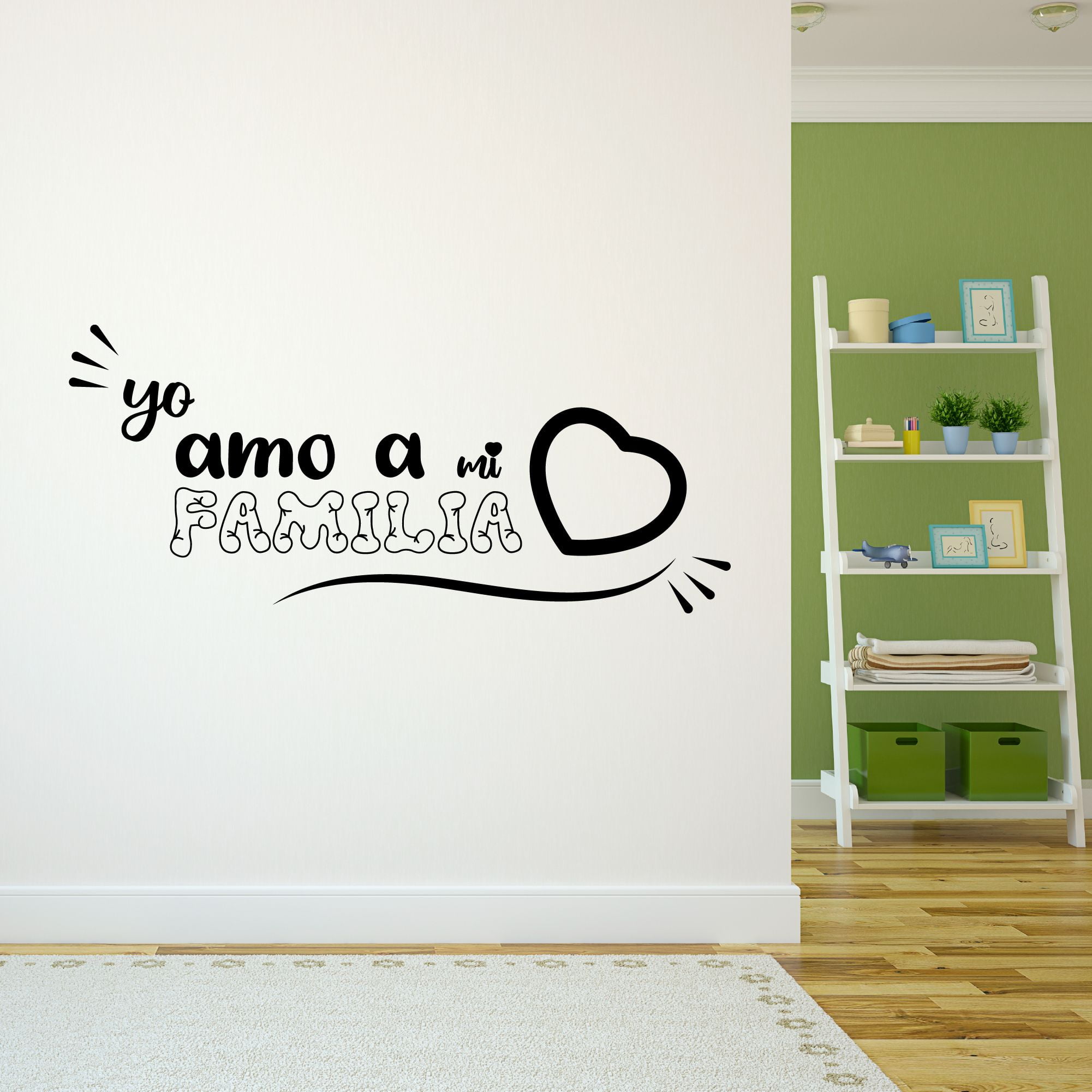 Spanish Wall Decals for Children Bedroom - Yo Amo A Mi Familia I Love ...