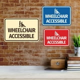 Signs ByLITA Classic Framed Wheelchair Accessible Sign (Brushed Gold ...