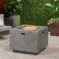 GDF Studio Jasmine Outdoor 50,000 BTU Iron 33 Inch Square Fire Pit, Concrete Finish - Walmart.com