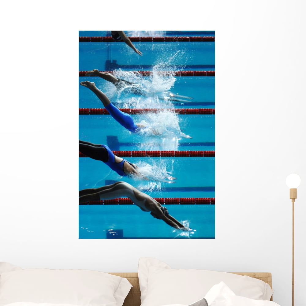 Swim Dive Start 01 Wall Mural by Wallmonkeys Peel and Stick Graphic (36 ...