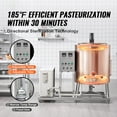KFFKFF 150L Commercial Milk Pasteurization Machine Automatic Pasteurizer Ice Cream Juice Beer ...