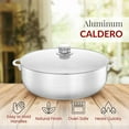 11-Quart Nonstick Aluminum Caldero Pot with Glass Lid & Riveted Handle ...