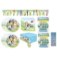 Bluey Kids Birthday Party Supplies for 16 | Decorations Set with Banner ...