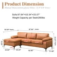 HOOOWOOO L Shaped 3 Seat Sectional Sofa Couch,100'' Comfy Living Room Sofa with Reversible ...