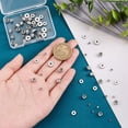 80Pcs 8 Style 201 Stainless Steel Beads Textured Disc/Flat Round ...