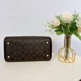Coach Rowan Satchel Signature Canvas Handbag, Crossbody Purse in Brown ...