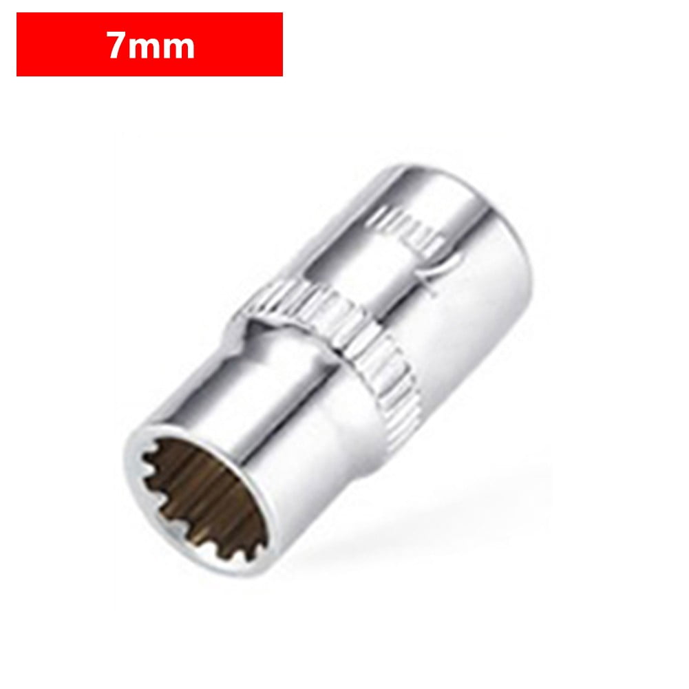 12 Point Mirror Short Socket Head 1/4 Drive Torx Bit Ratchet Wrench ...
