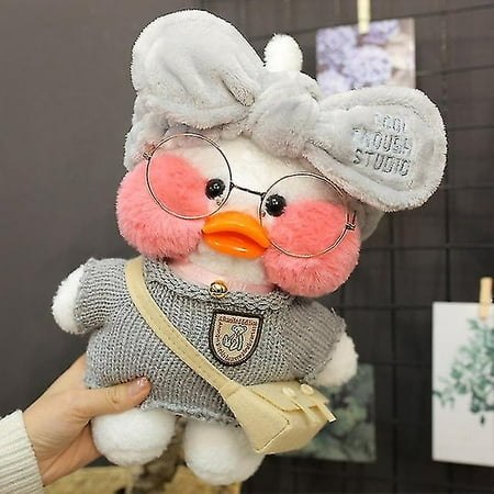 30cm Wearing Hyaluronic Acid Little Yellow Duck Doll Lalafanfan Duck ...