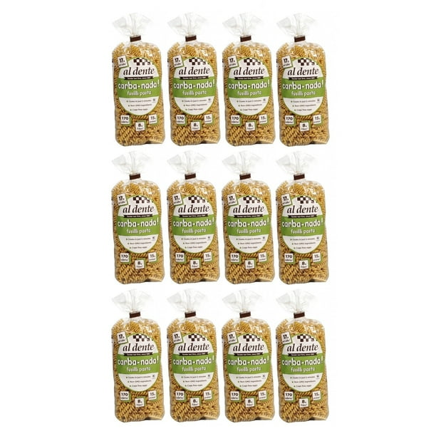Carba-Nada Reduced Carb Pasta by Al Dente Pasta Company - Fusilli (12oz ...