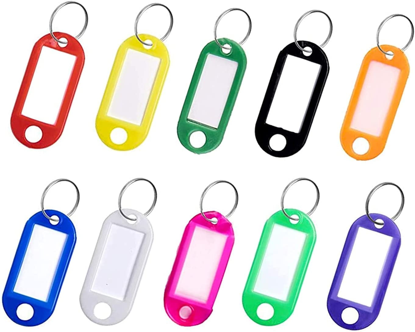 Key Tags, Pack Of 10 Key Tags With Labels Key Fobs Id Plastic Key Tags ...