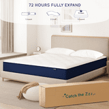 Full Size Foam Mattress in a Box,10" Hybrid Mattresses Medium Firm Bed ...