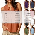 RQYYD Womens Sleeveless Tops Casual Split Neck Blouses Ruffle Collar ...