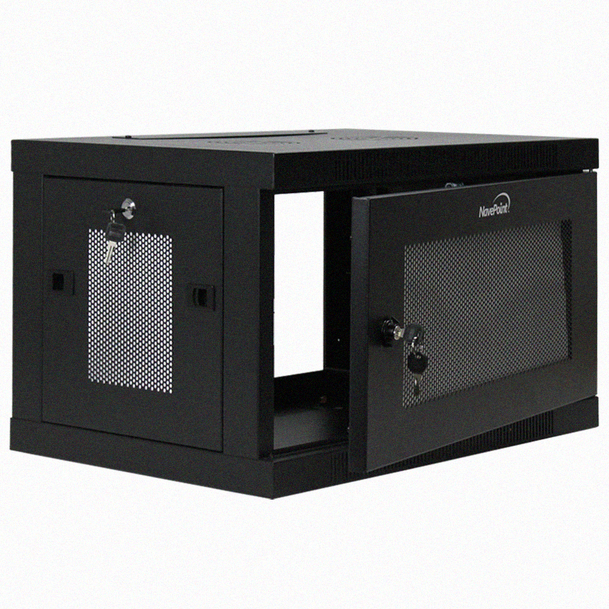 NavePoint 6U Wall Mount Rack Enclosure Server Cabinet 16 5 Inch Deep