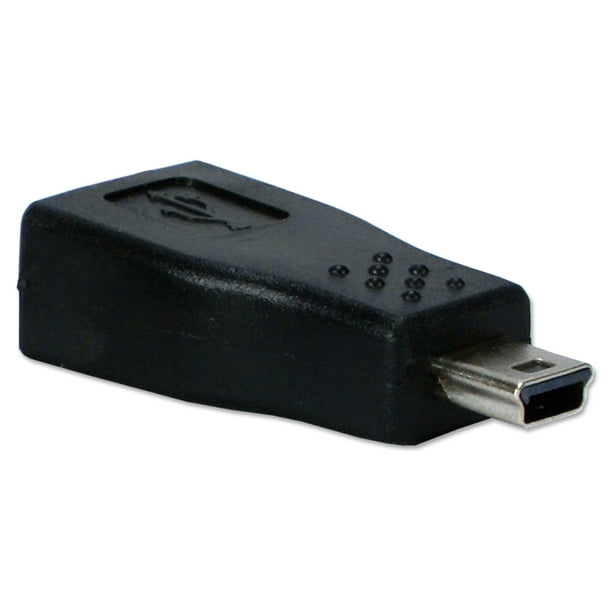 QVS High-Speed Micro-USB Female to Mini-USB Male Adaptor - Walmart.com